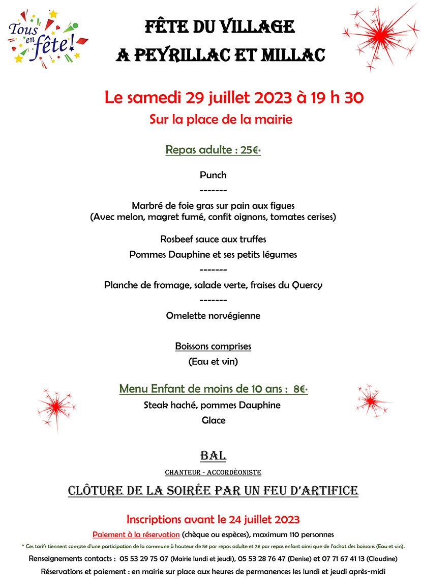 Fête du village de Peyrillac et Millac - Pechsdelesperance